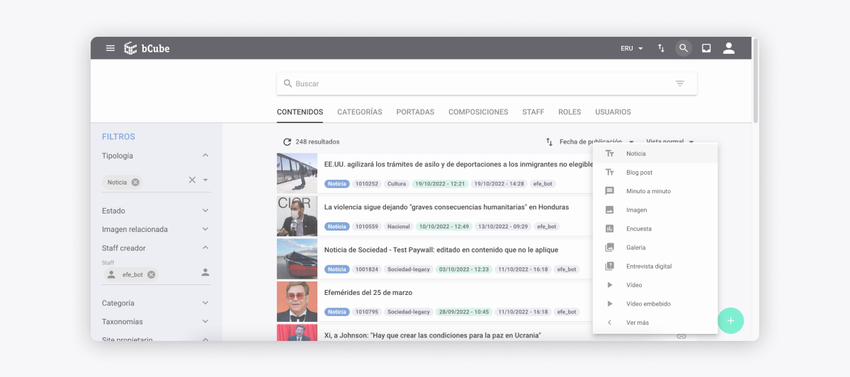 [bCube CMS]: Pasos para crear una noticia con bCube CMS (I)